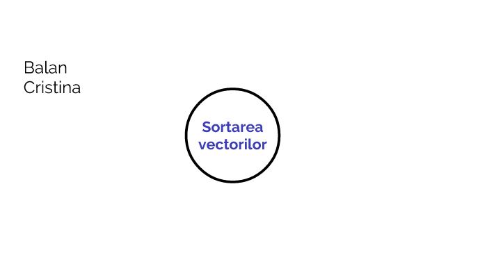 Metode de sortare by Cristina Balan on Prezi