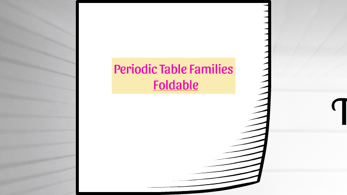 Periodic Table of Elements Foldable by on Prezi