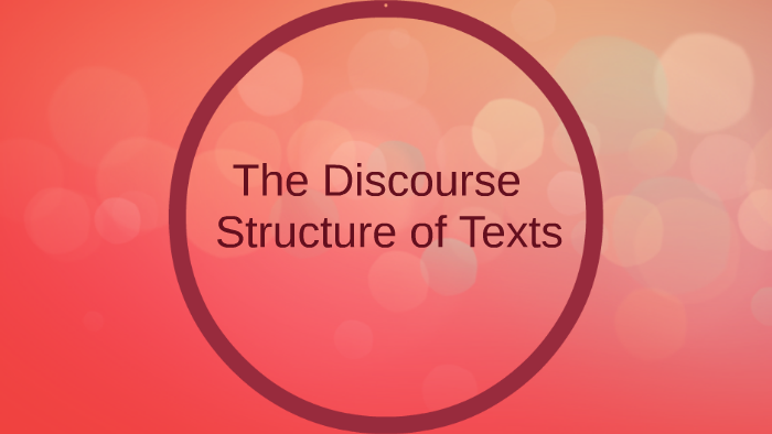 The Discourse Structure Of Text By Ciria Amador On Prezi