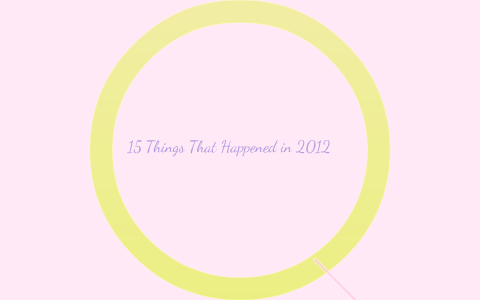 15 Things That Happened in 2012. by Jessica Silvers on Prezi