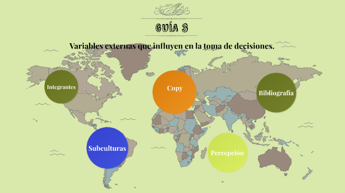 VARIABLES EXTERNAS QUE INFLUYEN EN EL PROCESO DE TOMA DE DECISIONES. DE ...