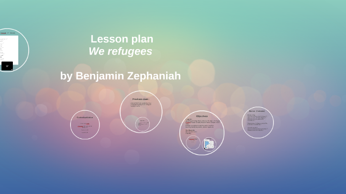 Lesson plan We refugees by on Prezi