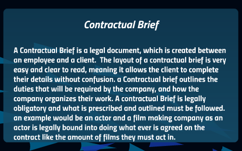 Contractual Brief by MR_J _ on Prezi