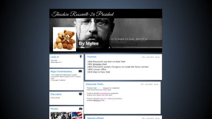 Theodore Roosevelt Mylee Blevins by Trish Wofford on Prezi