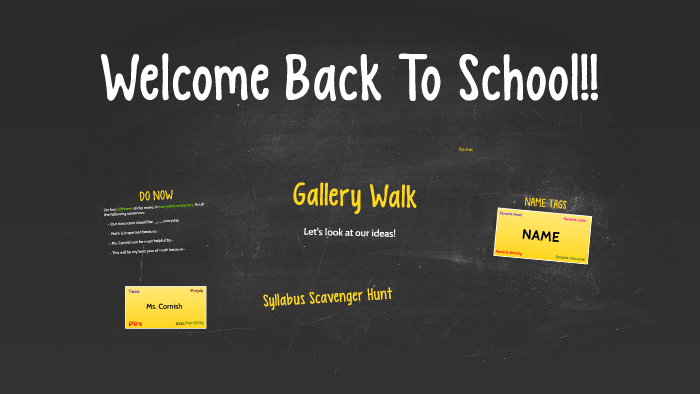 Welcome Back To School!! by Azlynn Cornish on Prezi