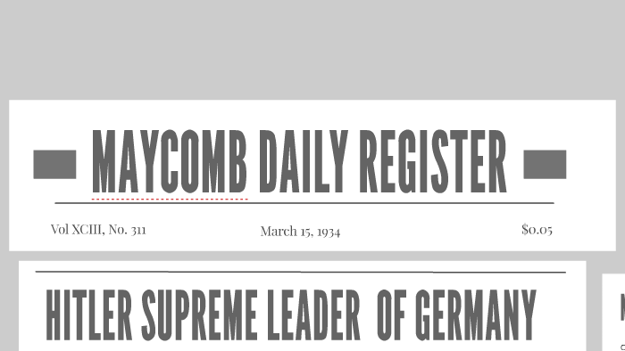 MAYCOMB COUNTY DAILY by Lindsey Klein on Prezi