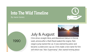 Into The Wild Timeline by Aaron Gomez on Prezi Design