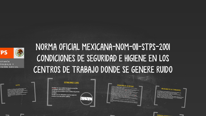 NORMA OFICIAL MEXICANA-NOM-011-STPS-2001 CONDICIONES DE SEGU by Marco ...