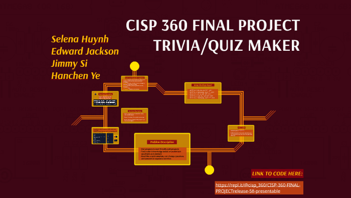 CISP 360 FINAL PROGRAM: by Jasmine Miku on Prezi