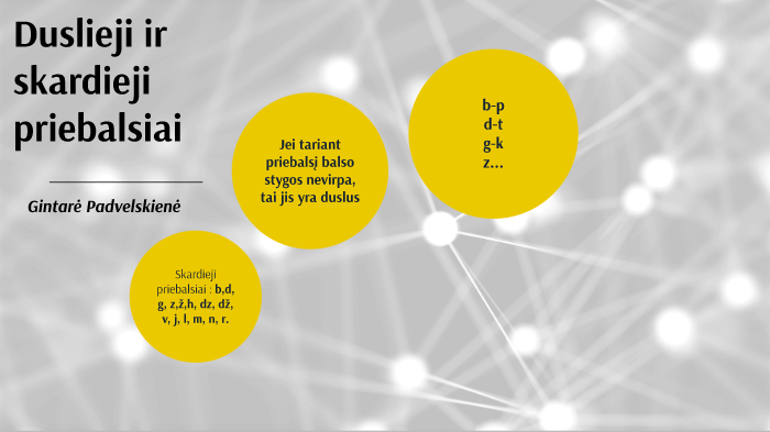 Skardieji ir duslieji priebalsiai by Gintarė Padvelskienė on Prezi