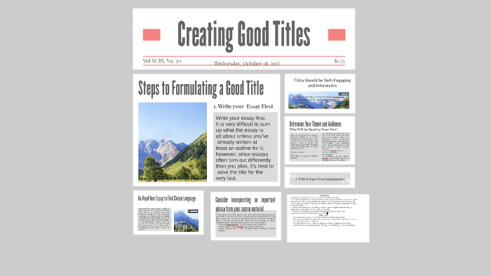 Making Good Titles by Adam Nemmers on Prezi