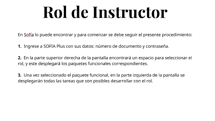 Rol de Instructor by harold javier orobio rosero on Prezi