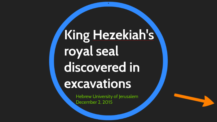 King Hezekiah's royal seal discovered in excavations by Scott Seppala