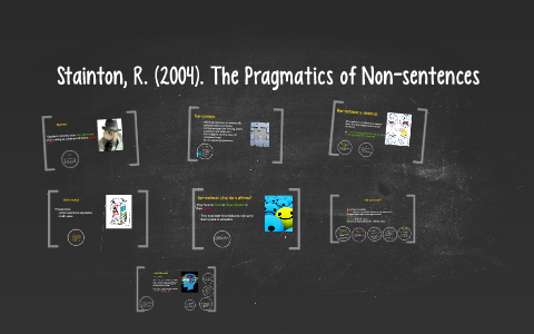 Non-sentences: Grammatical expressions that are less than se by Heather ...