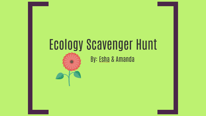 Ecology Scavenger Hunt by Esha E.