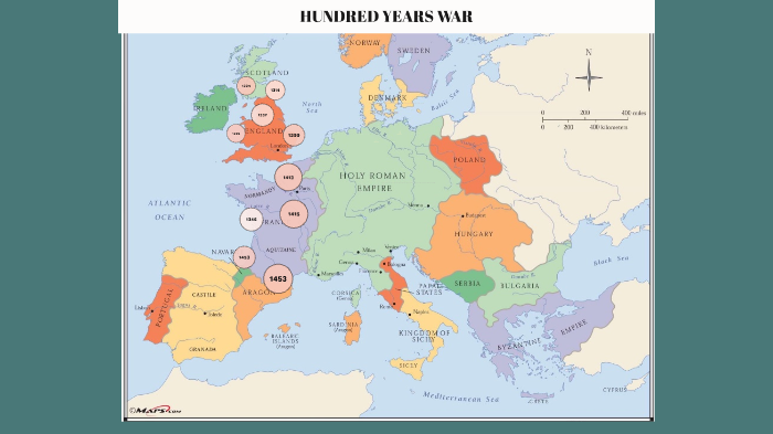 Map of 100 years war - howlessons