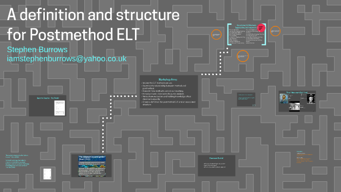 A definition and structure for postmethod ELT by Stephen Burrows