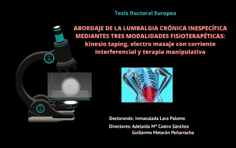 ABORDAJE DE LA LUMBALGIA CRÓNICA INESPECÍFICA MEDIANTES TRES by on Prezi