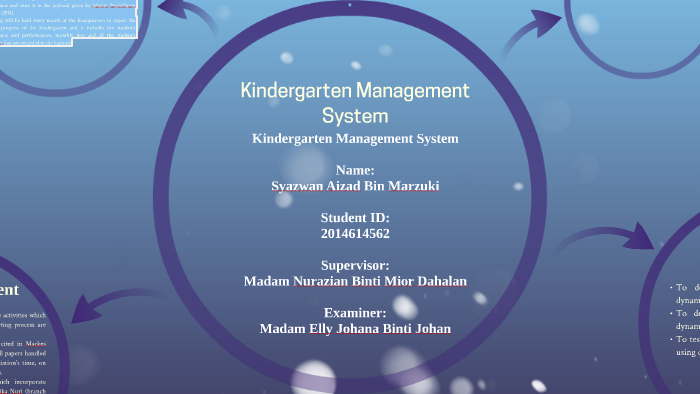 Kindergarten Management System by Syazwan Aizad Marzuki on Prezi