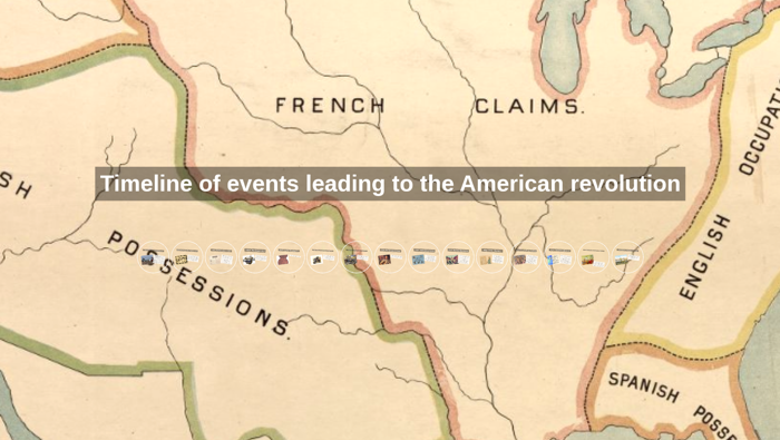 Timeline of events leading to the American revolution by lindsay walker ...