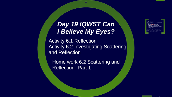 Day 19 IQWST Can I Believe My Eyes? Activity 6.1 and 6.2 by Dan Covey ...