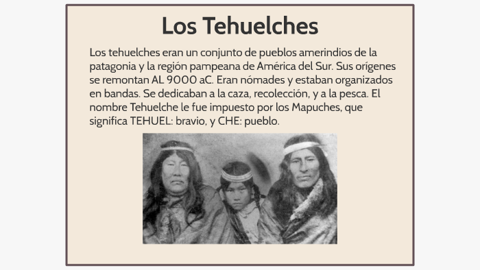 Los tehuelches eran una población aborígen que se originó en by ...