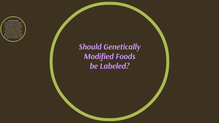 Should Genetically Modified Foods Be Labeled? by Shannon Verlotte