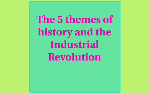 The 5 themes of history and the Industrial REvolution by Angela muhler