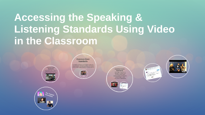 Accessing the Speaking & Listening Standards Using Video in by Sarah ...