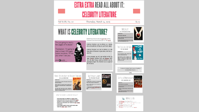 Celebrity Literature by Sabryna Smith on Prezi