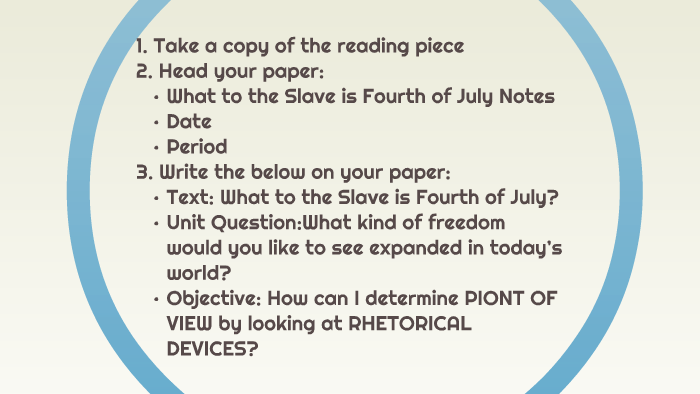WHAT TO THE SLAVE IS THE FOURTH OF JULY? by Nichole Dino on Prezi