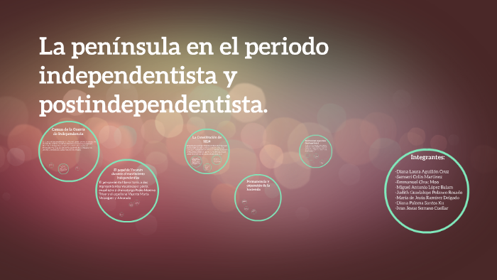 La peninsula en el periodo independentista y posindependenti by ...