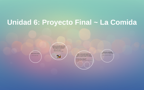 Unidad 6: Proyecto Final ~ La Comida by Rylie Efird on Prezi
