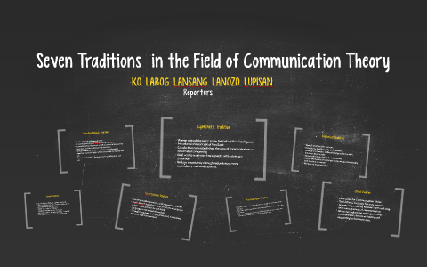 Seven Traditions in the Field of Communication Theory by Miracle ...