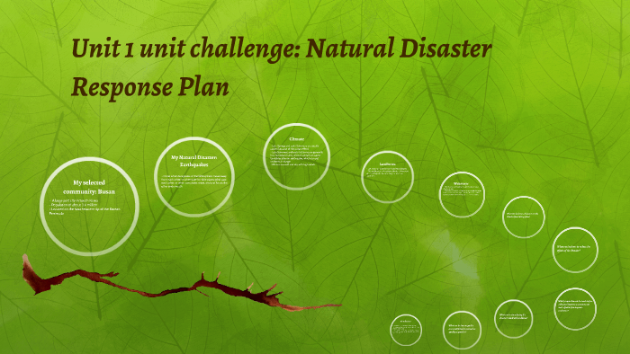 Unit 1 unit challenge: Natural Disaster Response Plan by Lily Li on Prezi