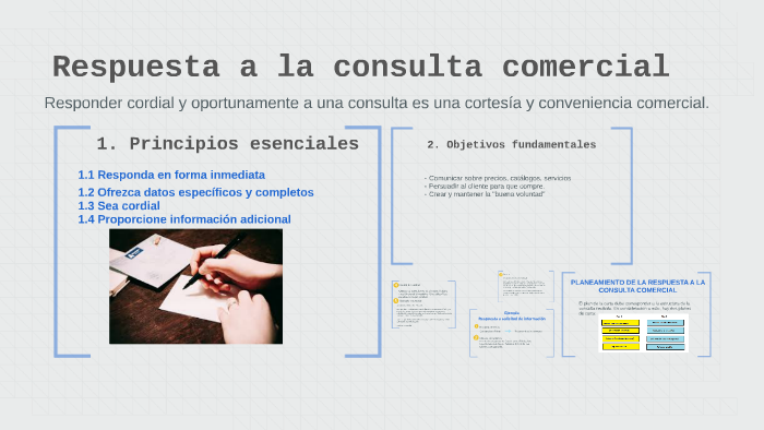 Respuesta a la consulta comercial by Sara Meza on Prezi