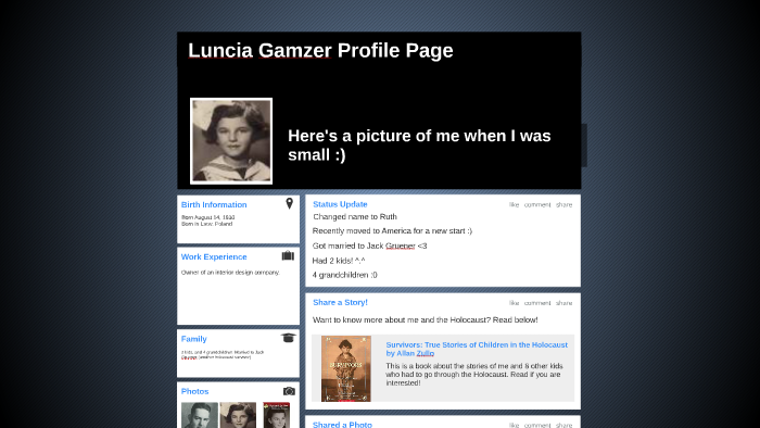 Luncia Gamzer Profile Page by Camila Garcia on Prezi