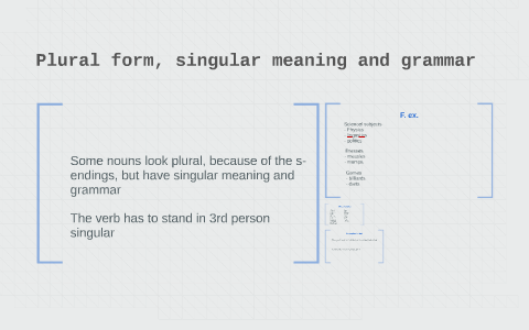 Plural form, singular meaning and grammar by May Kristin Aas on Prezi