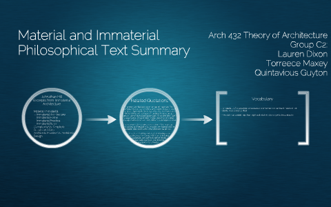 Material and Immaterial by Quintavious Guyton on Prezi
