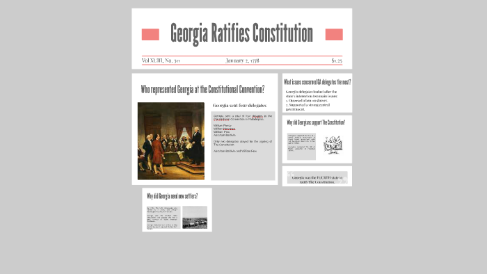 Georgia Ratifies Constitution by Joe Wiggins