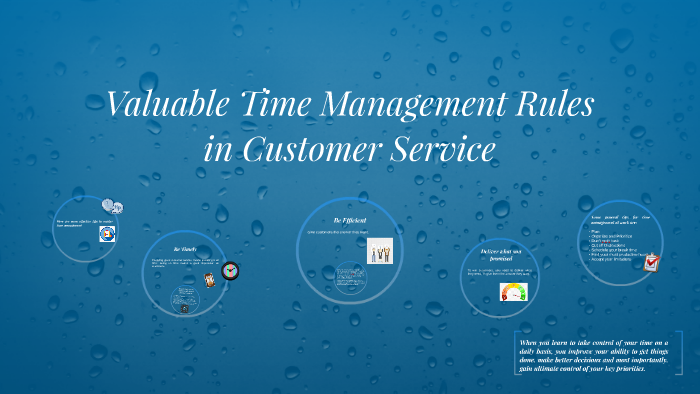 Valuable Time Management Rules in Customer Service by Aneera Maharaj on ...