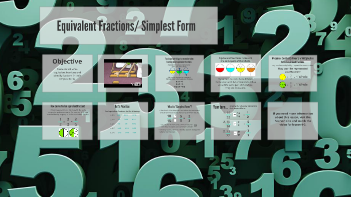 Equivalent Fractions/ Simplest Form, Lesson 2 by Melinda Ray on Prezi