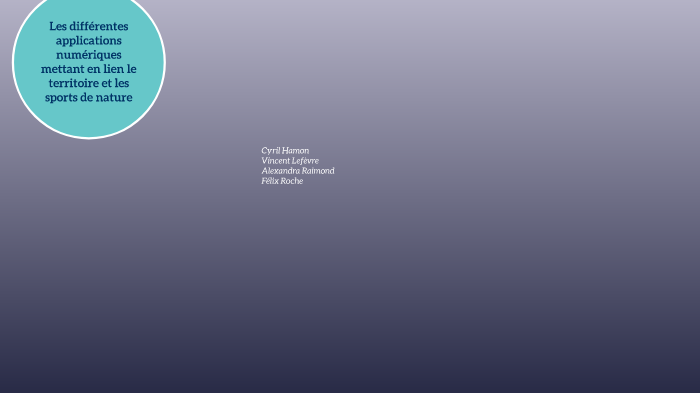 Applications by Félix Roche on Prezi