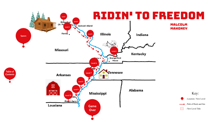 Huck Finn Mapping Project- Malcolm Mahoney by Malcolm Mahoney on Prezi