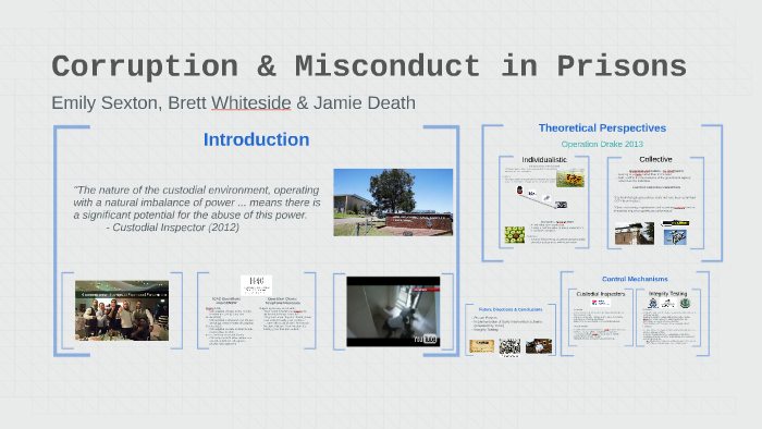 Corruption & Misconduct in Prisons by Brett Whiteside on Prezi