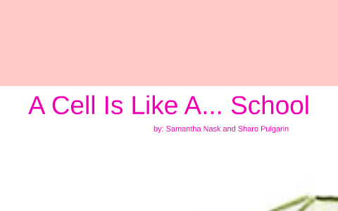A Cell Is Like A... School by Samantha Nask on Prezi