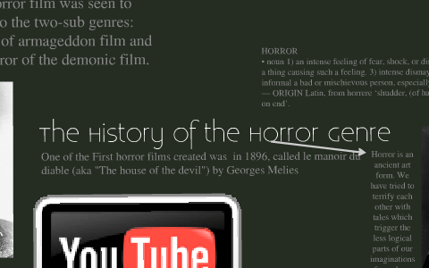 The history of the horror genre by sarah horsman on Prezi