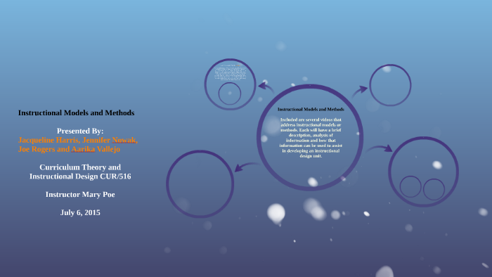 Instructional Models and Methods by Jennifer Nowak on Prezi
