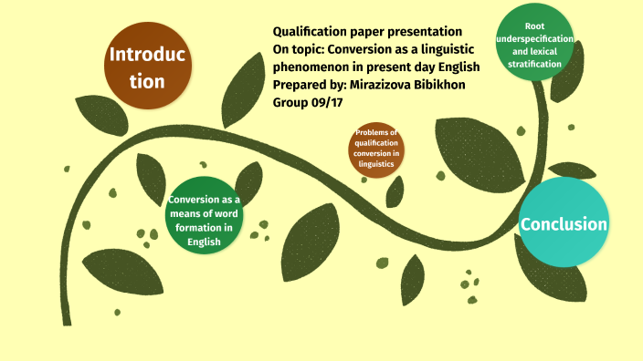 Conversion as a linguistic phenomenon in present day English by Биби ...