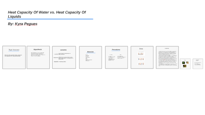 Heat Capacity Of Water vs. Heat Capacity Of Liquids by kyra pegues on Prezi
